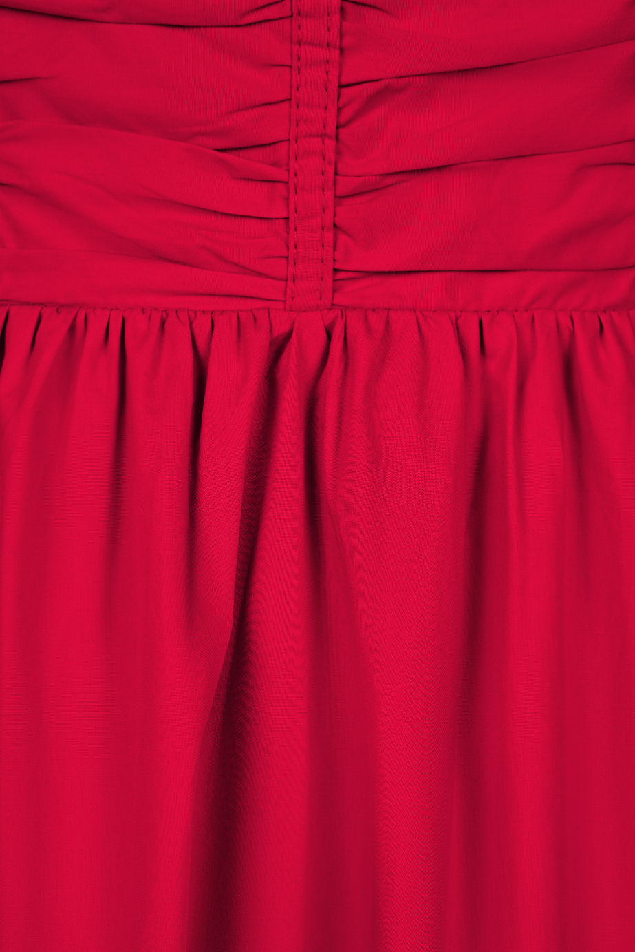 Daphne Ruched Puff Mini Dress in Red | Chello