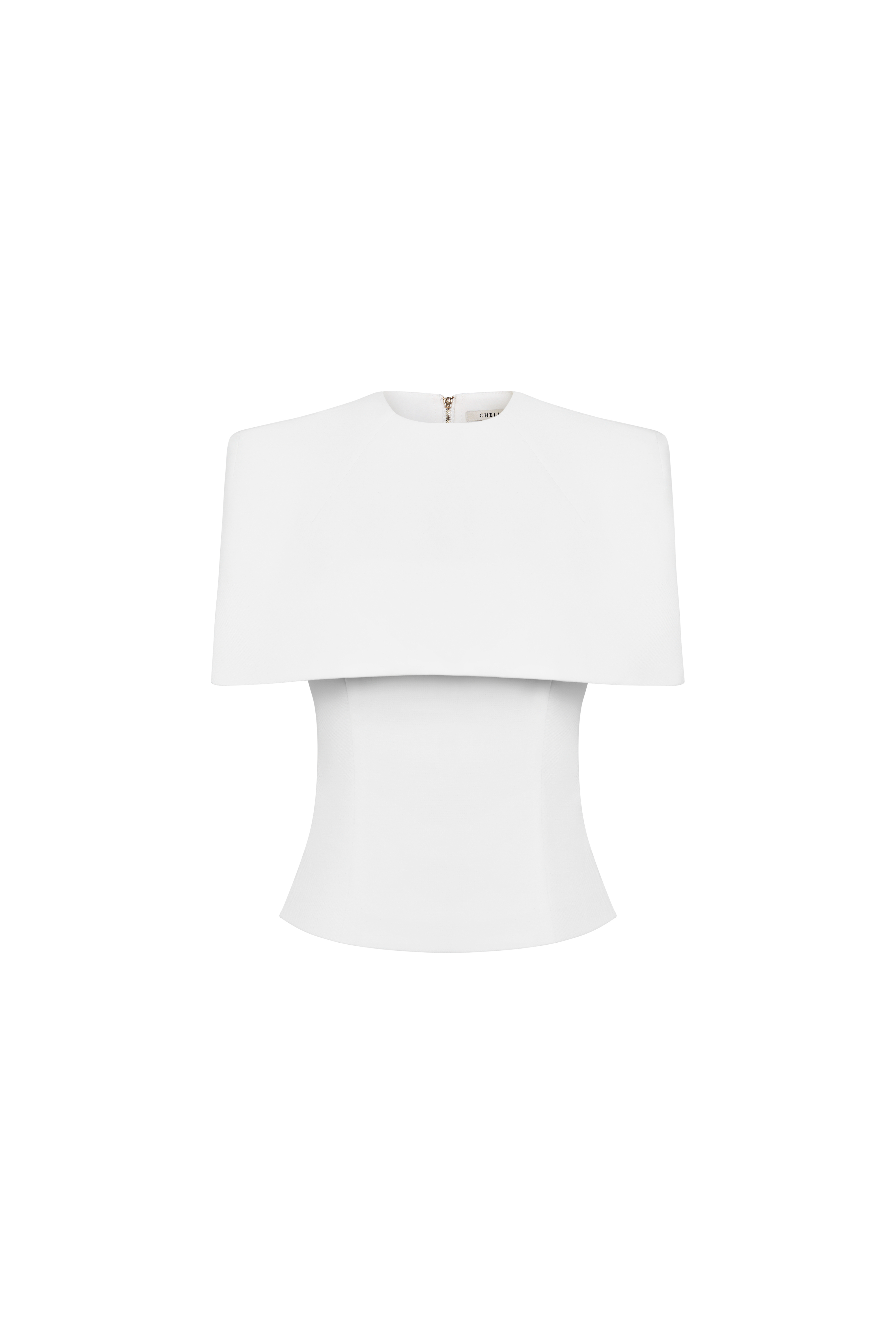 Katherine Removable Cape Top In Iconic White | Chello