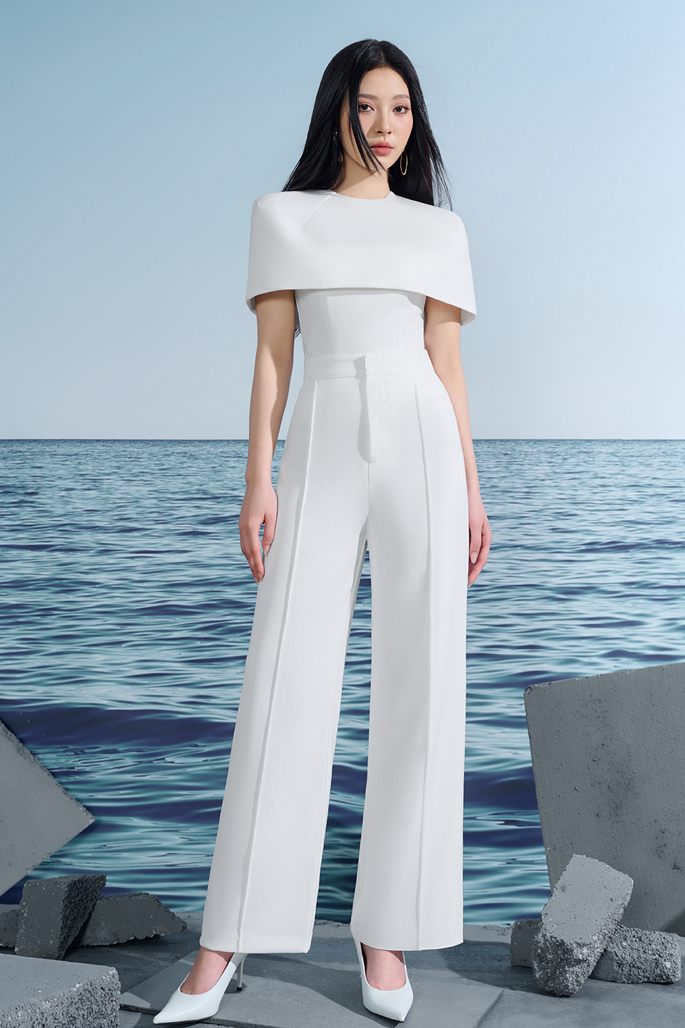 Millicent Straight Leg Pant In Iconic White | Chello
