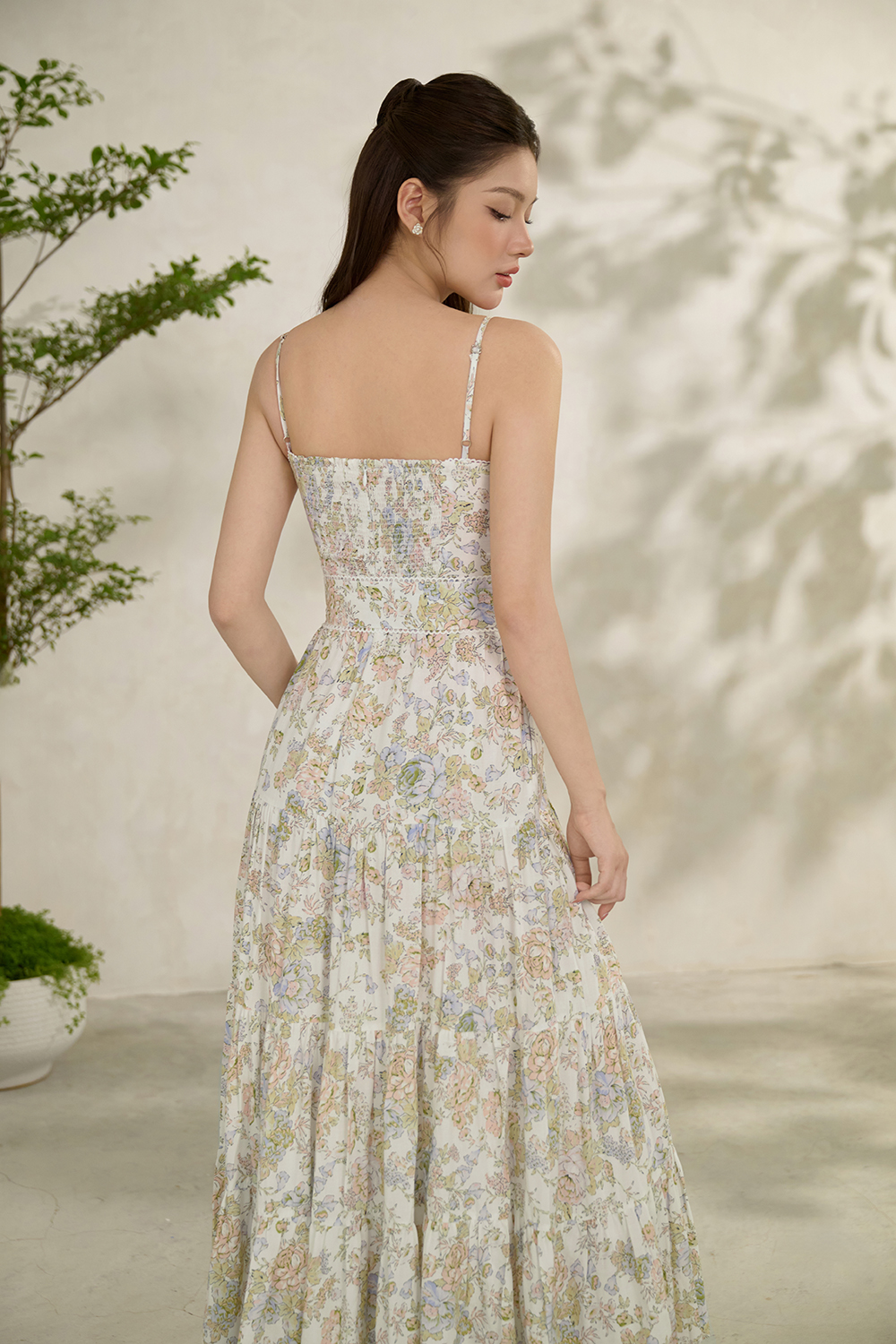 Aerilyn Belted Maxi Dress in Sketchbook Blooms | Chello