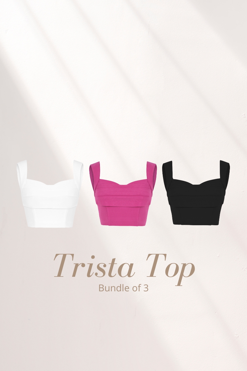 Trista Sweetheart Cropped Top Bundle of 3 | Chello