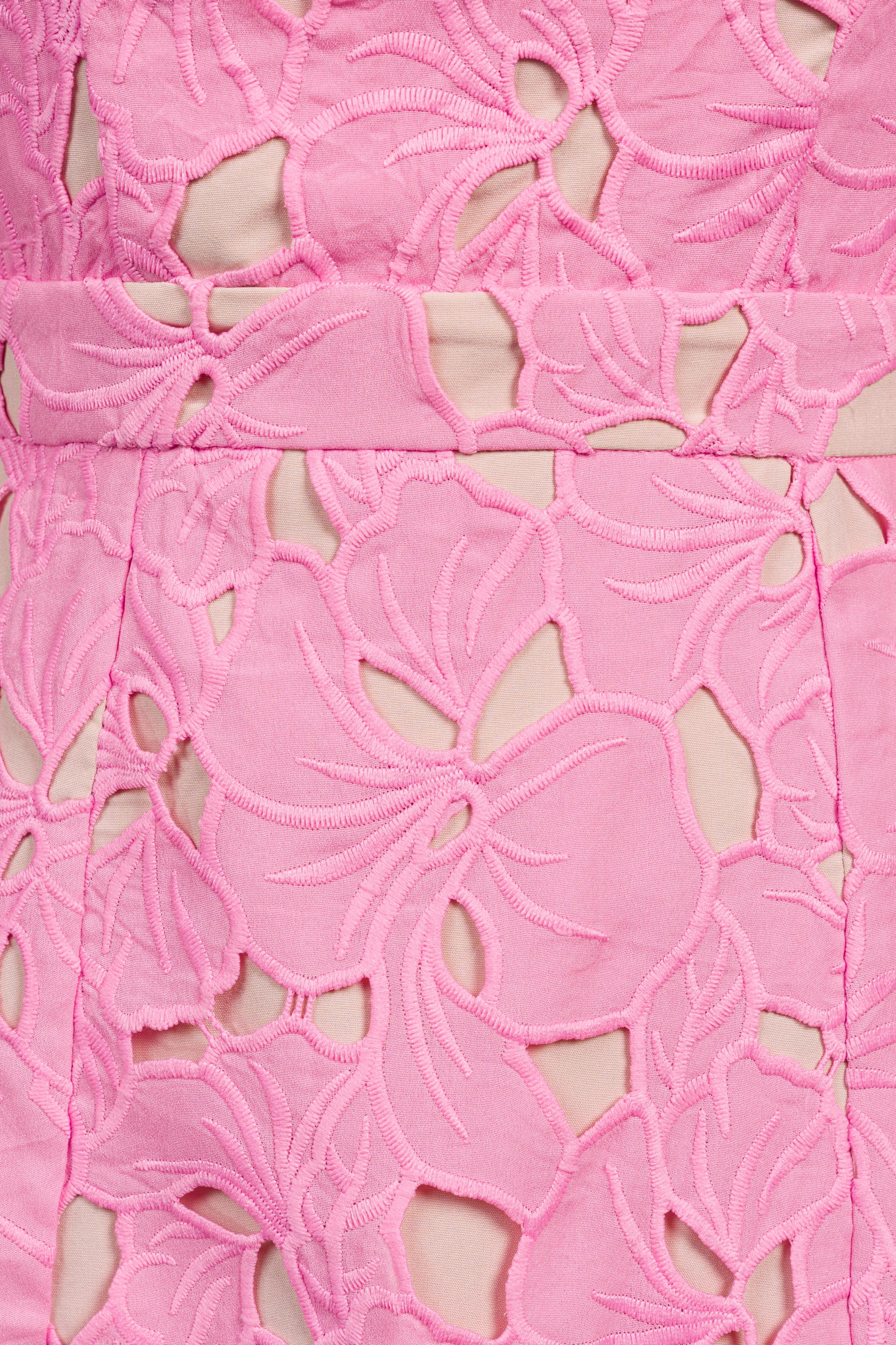 Arienna Padded Puff Sleeves Mini Dress in Taffy Pink | Chello