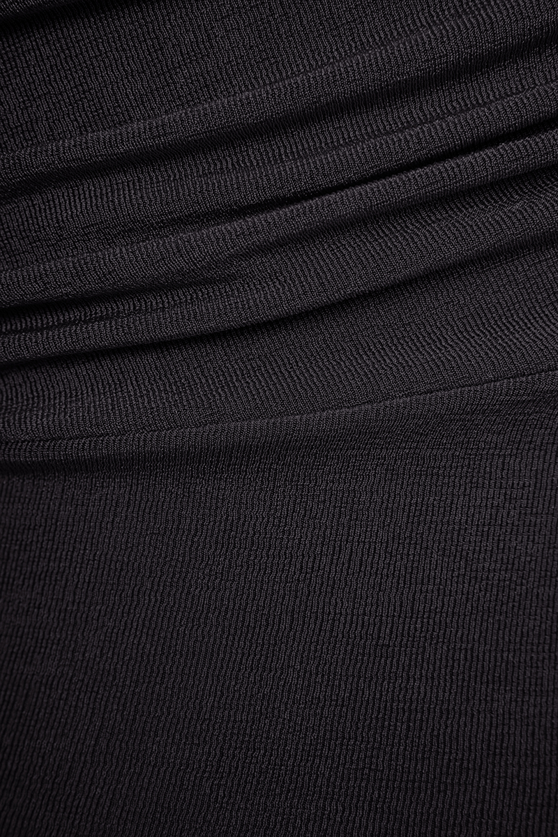 Alexa Drape Knit Top in Classic Black | Chello